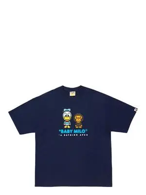 A BATHING APE X Disney Donald Duck Milo Relaxed Fit Tee 'navy - Blue