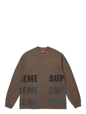 Supreme Reflective Long-sleeve Top - Brown