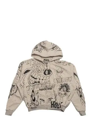 HELLSTAR Graffiti Zip-up - Grey