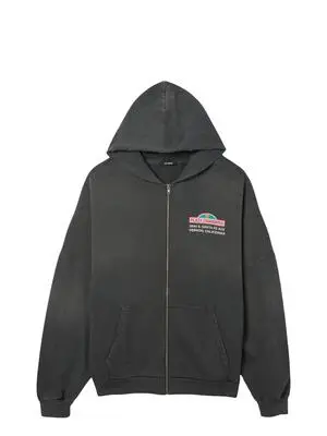 WILLY CHAVARRIA Plaza Chavarria Zip Hooligan Hoodie 'pirate - Black