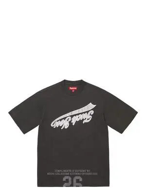 Supreme Cracked Flipped Short-sleeve Top - Black
