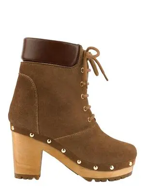 RAG & CO Neutrals Maaya Handcrafted Collared Suede Boot In Tan By - Brown