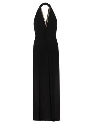 N'ONAT Sophia Gold Chain Maxi Dress - Black