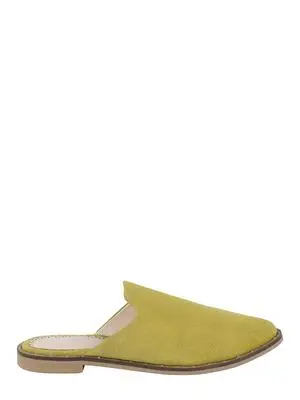 RAG & CO Yellow Lia Handcrafted Suede Mules In Mustard By Rag & Co Yellow