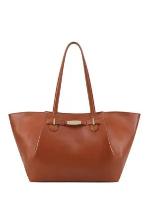 Paul Costelloe Judith Leather Tote Bag - Brown