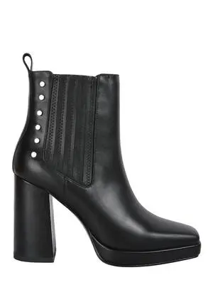 RAG & CO Grape-vine High Heeled Leather Boot In By Rag & Co