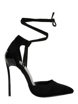 RAG & CO Rule-breaker Lace Up Stiletto Sandals By - Black