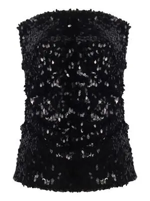 N'ONAT Black Sequin Party Strapless Top