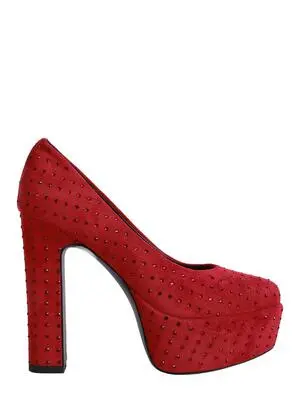 RAG & CO Poppins Glinting Platform High Pumps In By - Red