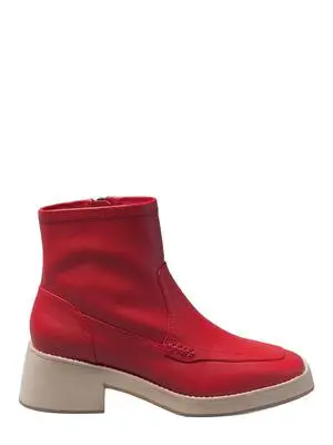 RAG & CO Oxman Zip-up Ankle Boot In By - Red