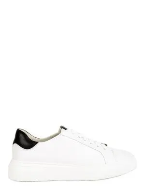 RAG & CO Schick Lace Up Leather Sneakers In By - Black