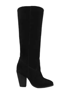 RAG & CO Great-storm Suede Leather Calf Boots In By - Black