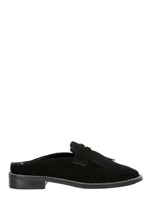 RAG & CO Lena Genuine Suede Mules In By - Black