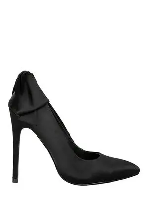 RAG & CO Hornet Satin Stiletto Pump Sandals In By - Black