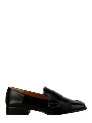 RAG & CO Jongs Metallic Penny Loafers In By - Black