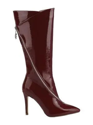 RAG & CO Tsaroh Zip Around Calf Boot In Burgundy By - Red