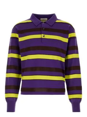 JW Anderson Embroidered Cotton Blend Polo Shirt - Multicolor