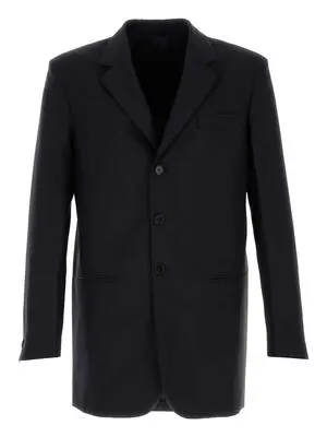 JIL SANDER Midnight Wool Blend Blazer - Blue