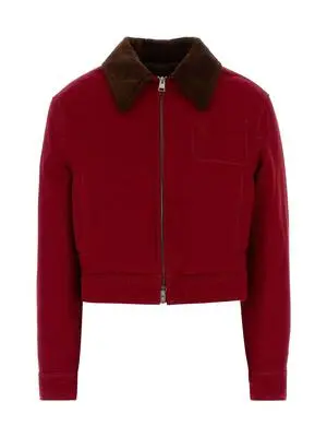 AMI Paris Denim Jacket - Red