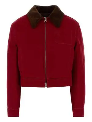 AMI Paris Denim Jacket - Red