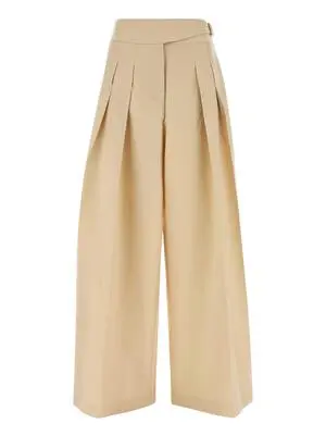 ZIMMERMANN Zimmermann Women Sand Stretch Wool Valiant Wide-Leg Pant