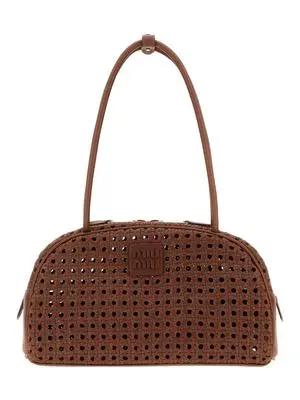 Miu Miu Miu Miu Women Brown Leather Beau Shoulder Bag Brown