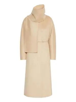 Max Mara Albino Camel And Mohair Coat - Beige