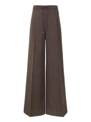 Max Mara Batavia Wool Trousers - Mud
