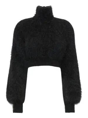 Max Mara Mélange Mohair Yarn Jumper - Dark Grey