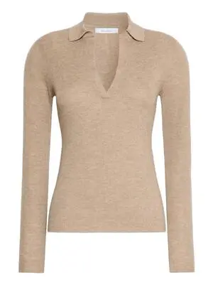 Max Mara Cashmere Yarn Polo Sweater - Sand