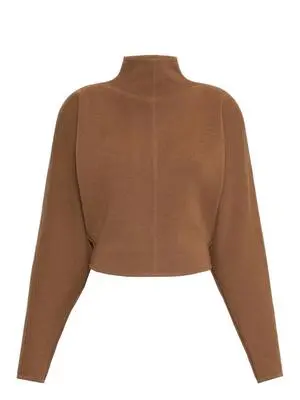 Max Mara Wool And Cashmere Cropped Jumper Camel