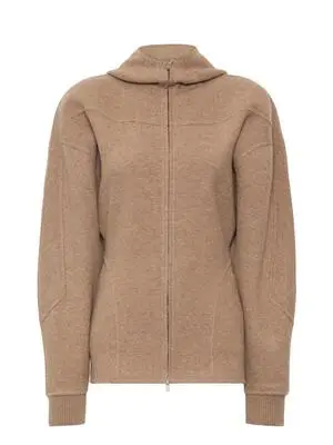 Max Mara Wool And Cashmere Jersey Sweatshirt Beige