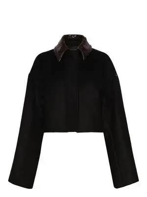 Max Mara Boxy Pure Wool Jacket Black