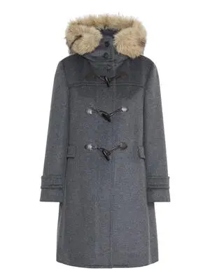 Max Mara Double Wool Broadcloth Coat - Medium Grey