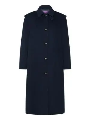 Max Mara Double Wool Broadcloth Coat - Midnightblue