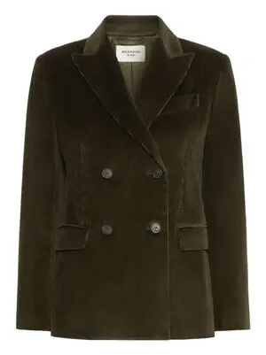 Max Mara Cotton Corduroy Velvet Blazer Kaki