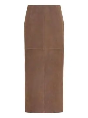 Max Mara Suede Skirt - Brown