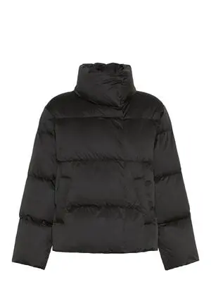 Max Mara Short Down Jacket In Technical Satin - Black