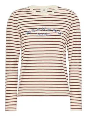 Max Mara Long-sleeved Jersey T-shirt Bordeaux