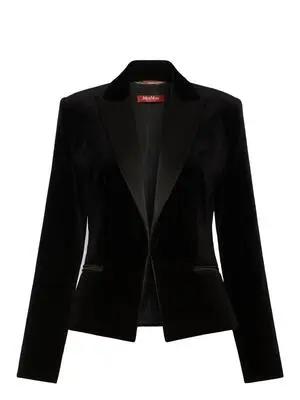 Max Mara Velvet Tuxedo Jacket - Black