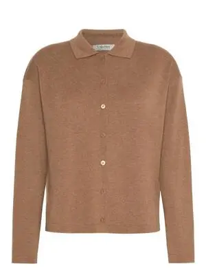 Max Mara Wool Yarn Cardigan Camel