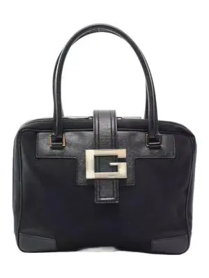 Gucci 2000s Logo-plaque Tote Bag - Black