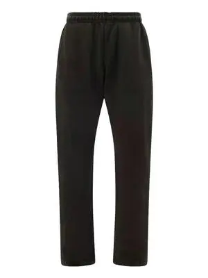 ENTIRE STUDIOS Straight-leg Washed-finish Track Pants - Black