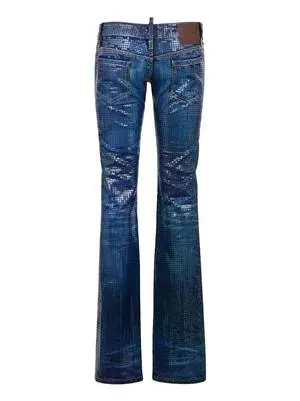 Dsquared2 Frosted Venus Sequin-embellished Denim Jeans - Blue