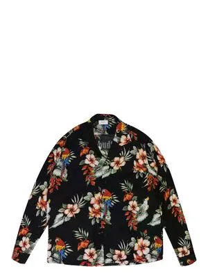 Rhude Floral-print Button-up Shirt - Black