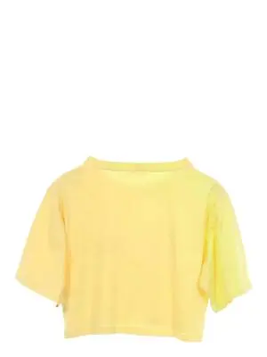 CELINE 2010s Logo-print Cropped T-shirt
