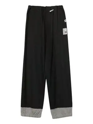 Mihara Yasuhiro Layered-hem Trousers - Black