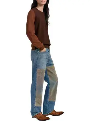 MAISON MARGIELA Two-tone Wool Crewneck - Brown