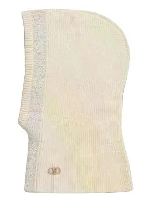 Liu Jo Sequin-embellished Ribbed Balaclava - Neutrals