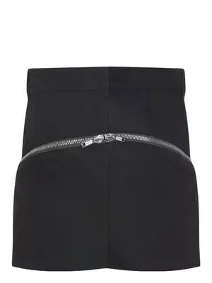 Rick Owens Bolan Banana Zip-detail Mini Skirt - Black